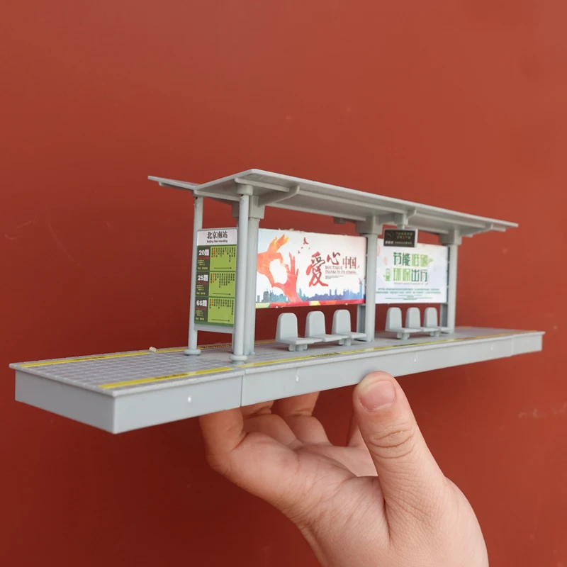 1-87-HO-Scale-Bus-Station-Model-Car-Sports-Car-Bus-Simulation-Bus ...