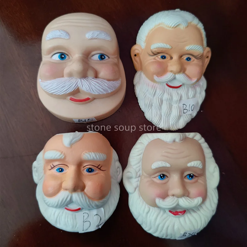 1-8pcs-Mini-Santa-Claus-Face-Christmas-Decorations-Plastic-Santa-Head ...