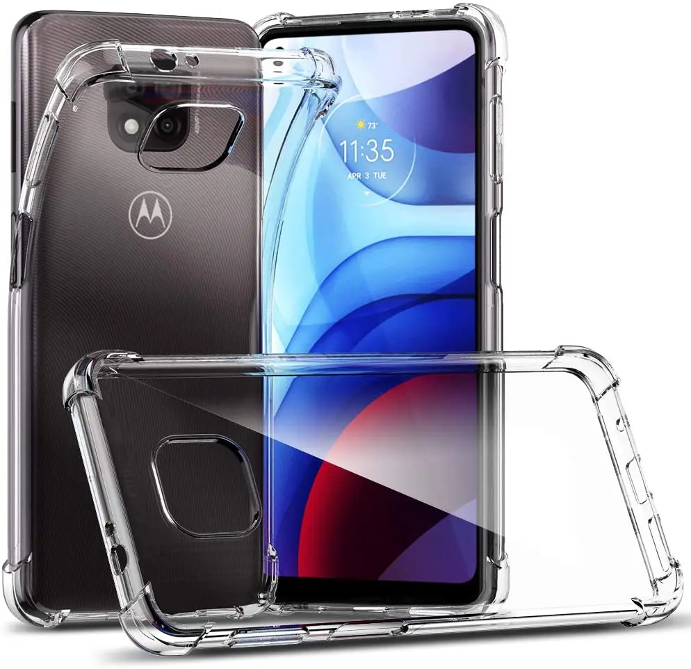 Moto-G-Power-2021-Case-Clear-Slim-Thin-Flexible-TPU-Reinforced-Corners ...
