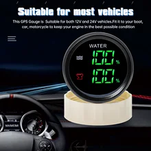 Digital Dual 52mm Gauge with Warning Water Level Meter+Sewage Level Meter for Water Sewage Level ...