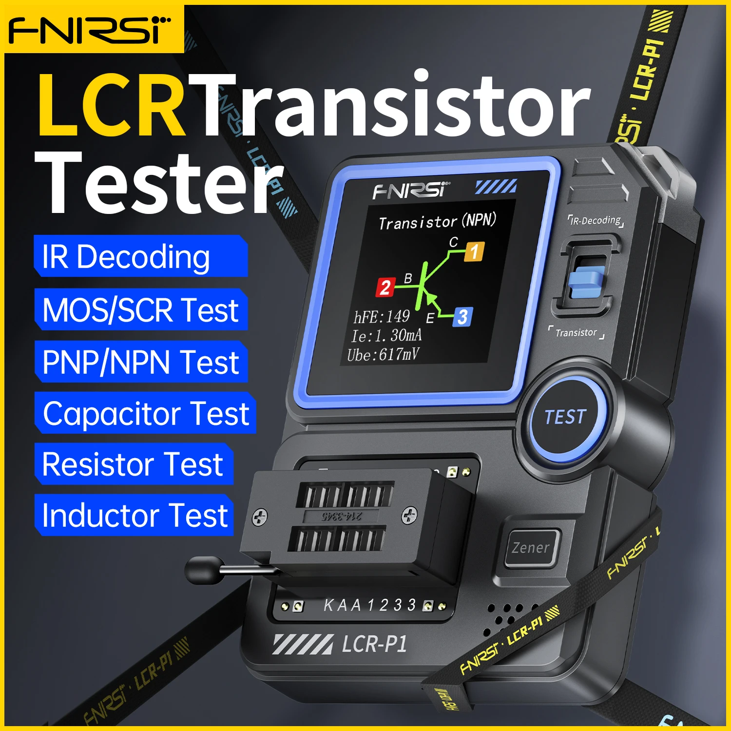 FNIRSI-LCR-P1-Transistor-Tester-Multimeter-Diode-Triode-ESR-NPN-PNP ...