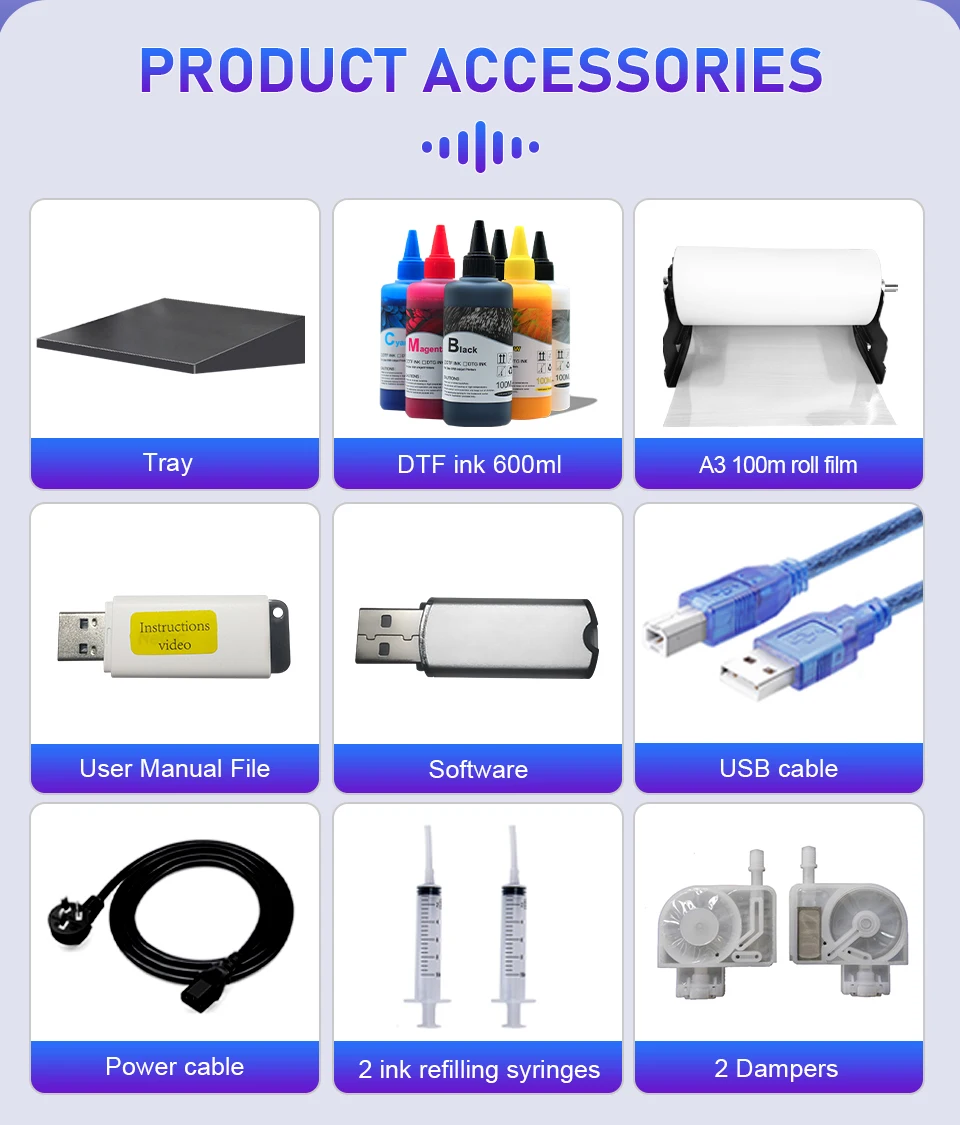 Colorsun A3 dtf printer For Epson R1390 T-shirt dtf printing machine ...