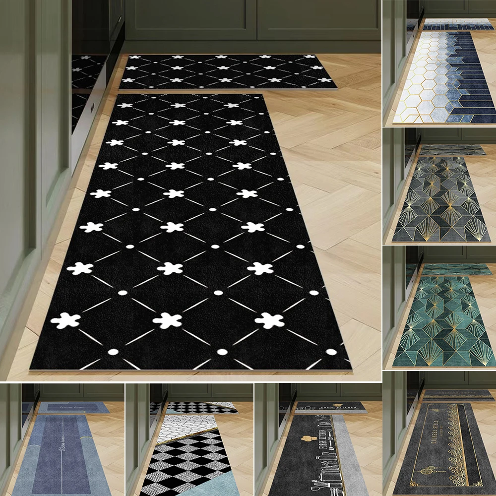 Polyster Kitchen Carpet Mats for Floor Bedroom Living Room Area Rug ...