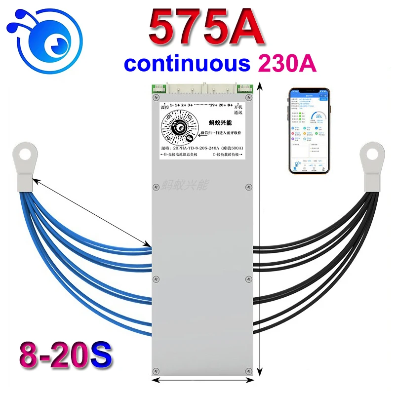 Ant BMS 8-20S Bluetooth Smart BMS with Balance Li-Ion LiFePo4 LTO Ebike ...
