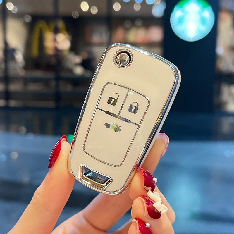 Silver Car Key Case Cover for Buick ENCORE ENVISION Vervno GS 20T 28T ...