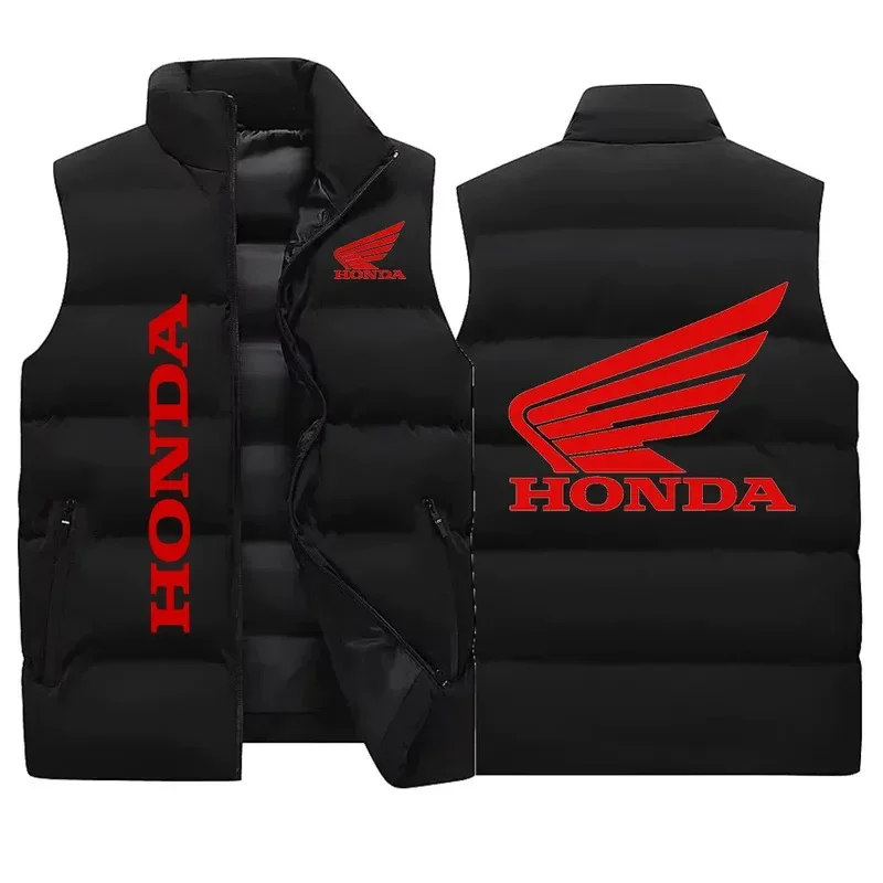 Men's 2025 Honda Map Printed Warm Motorcycle Vest Jacket Leisure ...