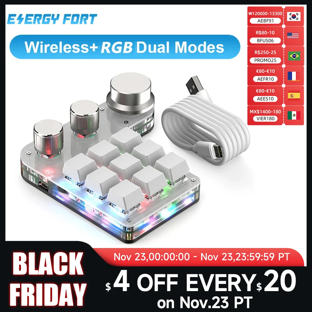 USB-Custom-Keyboard-Volume-Button-Knob-Programming-Macro-Gaming ...