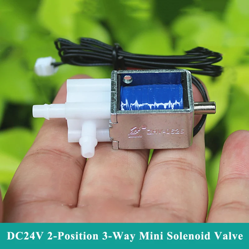 DC 24V 2 Position 3 Way Small Mini Electric Solenoid Valve N/O N/C Air ...
