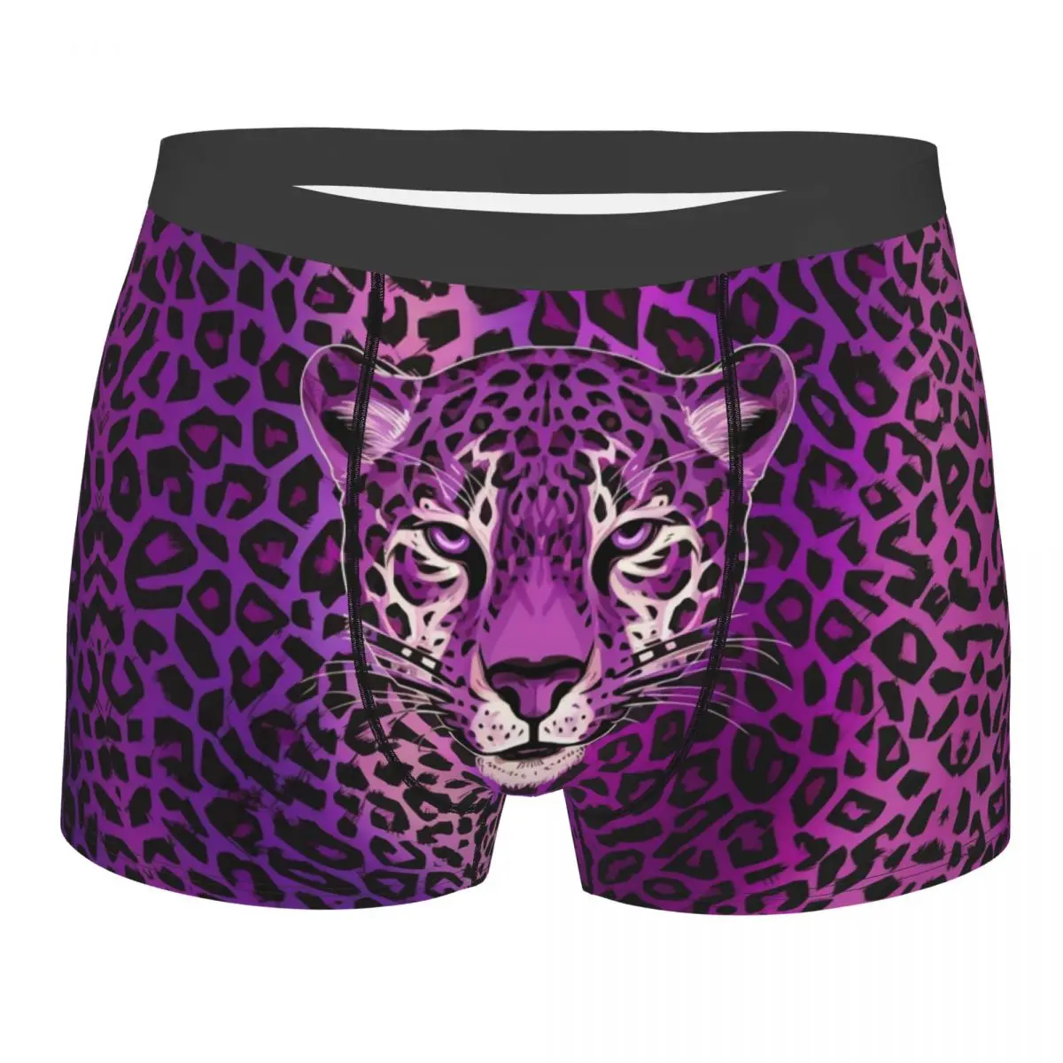 Custom Cute Purple Leopard Print Underwear Men Print Animal Skin ...