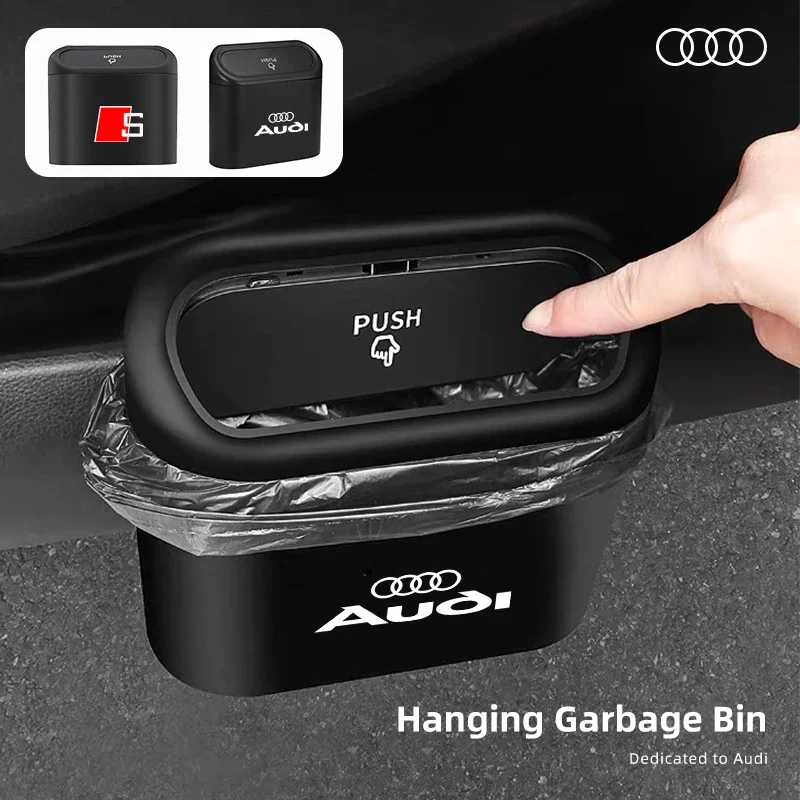 Car-Trash-Can-Garbage-Dustbin-Storage-Box-For-Audi-Sline-A3-b5-b6-b7-b8 ...
