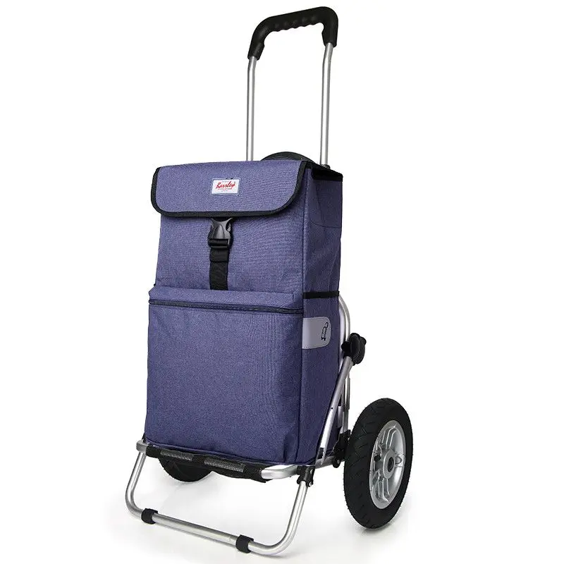 25cm-Big-Wheels-Trolley-Cart-Shopping-Grocery-Foldable-Cart-Luggage ...