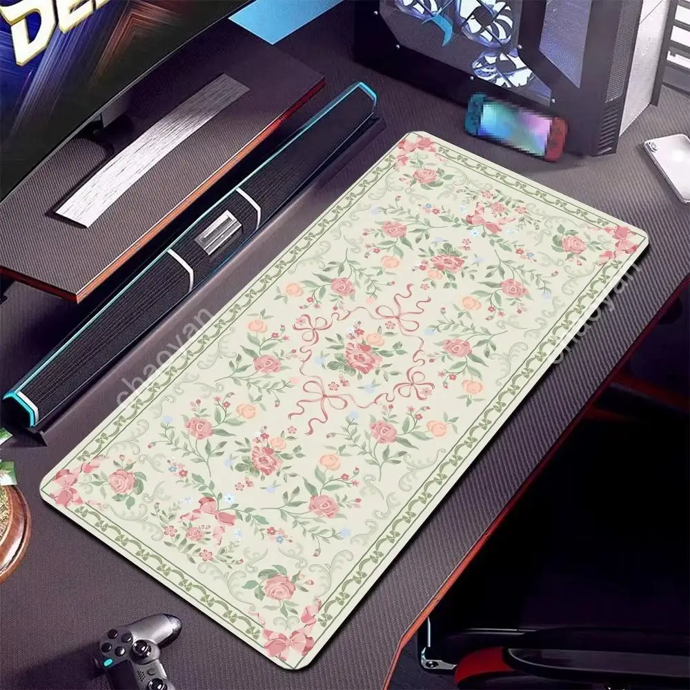 Large Persian Gaming Mousepad floral bow pattern design mouse pad anti ...