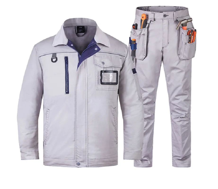 Summer-Work-Clothing-Breathable-Cotton-Working-Uniform-Factory-Workshop ...