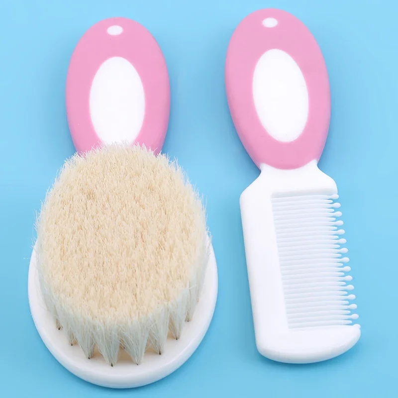 2pcs-set-Natural-Soft-Baby-Brush-Wooden-Handle-Brush-Hair-Comb-Infant ...