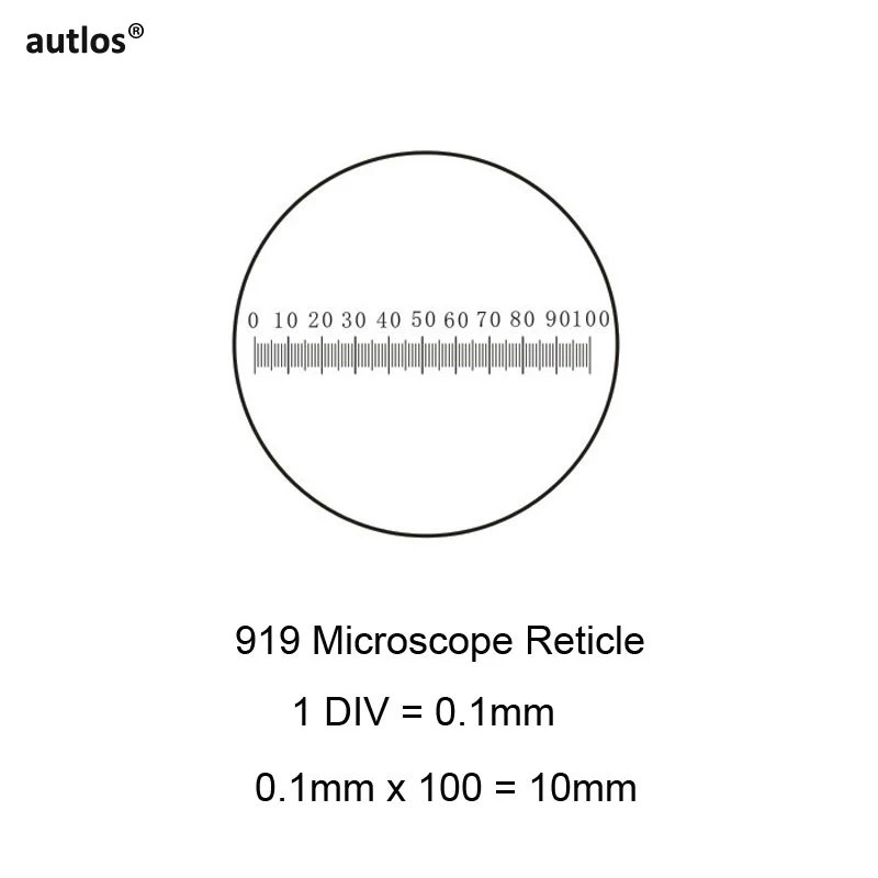 919 Microscope Accessory Ruler mm Scale Ruler for Diameter Measurement ...