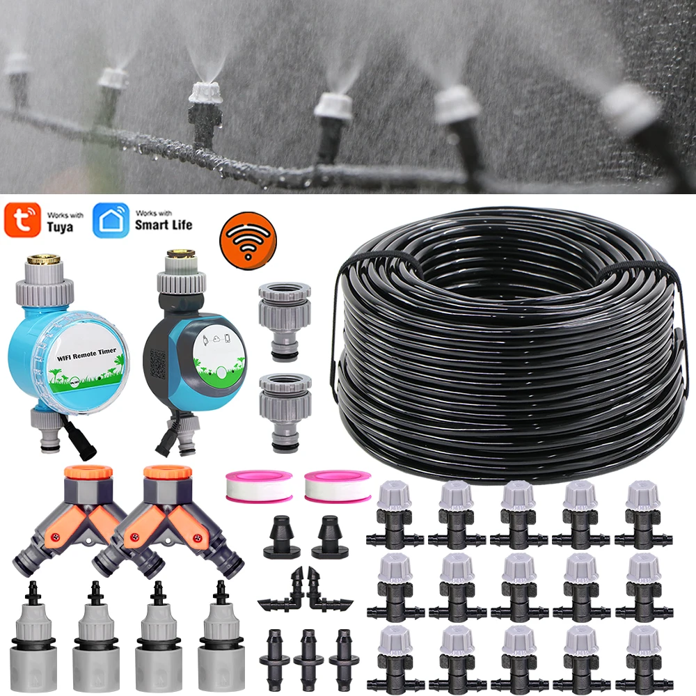 Misting-Nozzle-Watering-Irrgation-Kits-Wifi-compatible-Timer-Controller ...