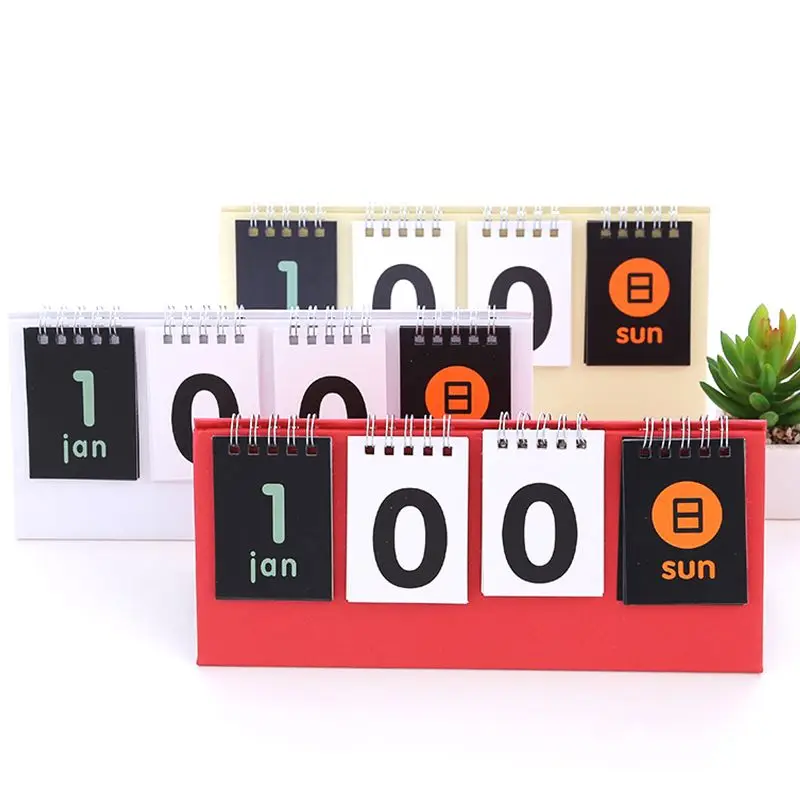 365 Days Countdown Calendar with Months, Date, Week Coil Binding Table ...