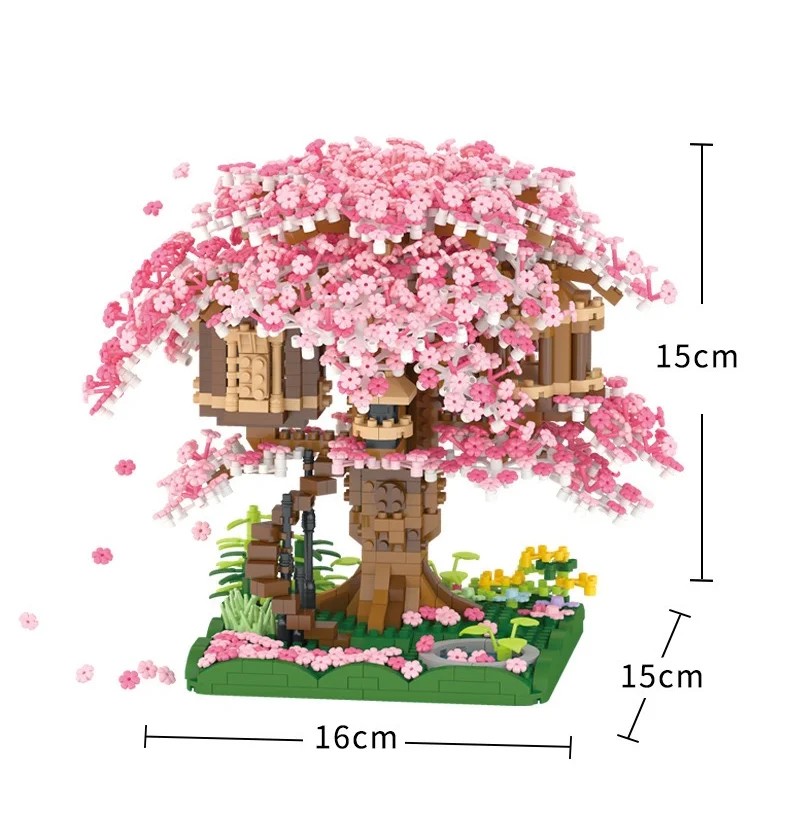 Набор строительных блоков Mini Sakura Tree | AliExpress