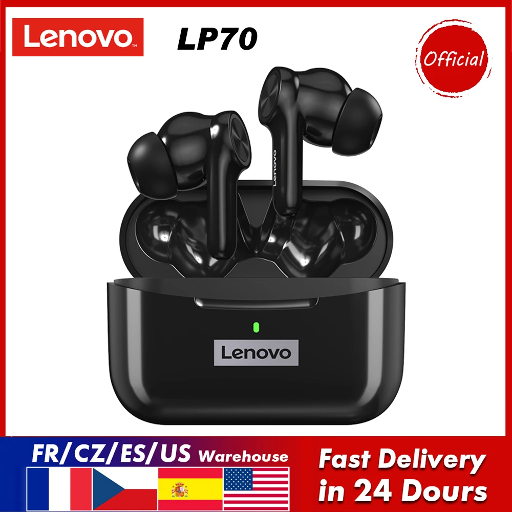 Lenovo Lp70 Bt5.2 True Wireless Headphones Active Noise Cancellation Headset With Mic Enc Anc ...