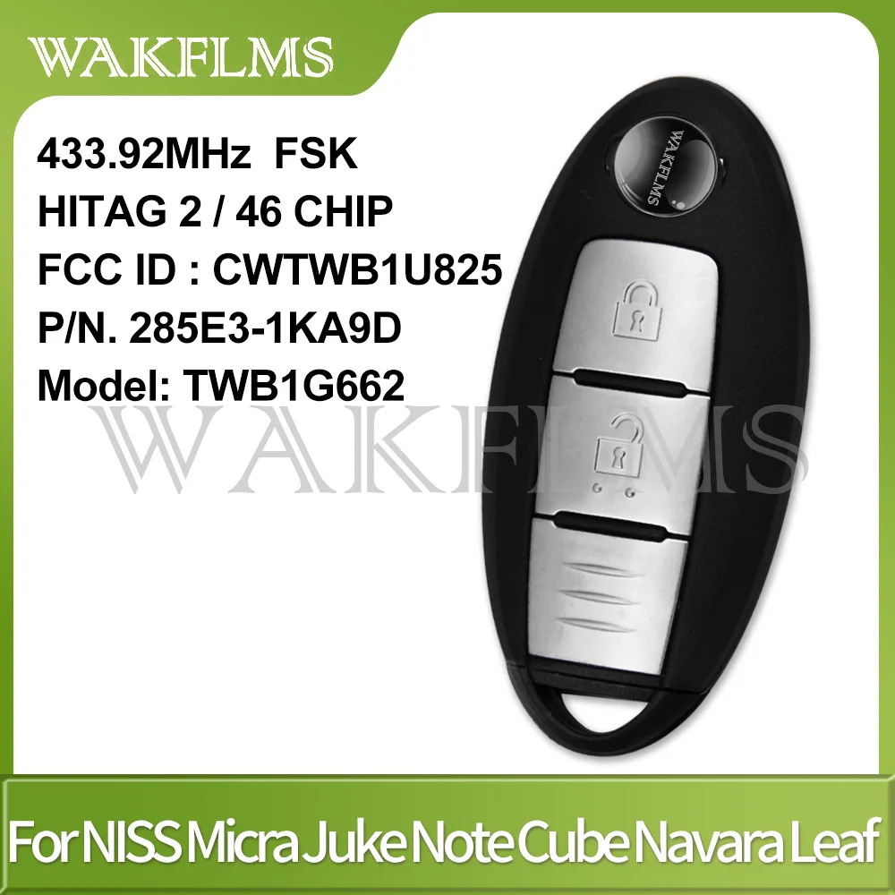 Smart-Car-Key-Fob-433MHz-46Chip-For-Nissan-Mircra-Juke-Note-Leaf-Cube ...