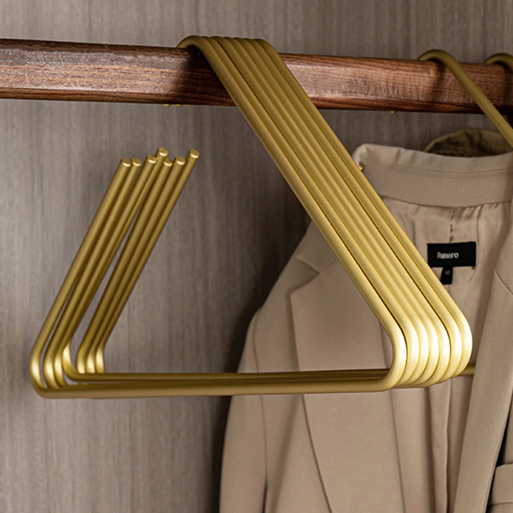 5pcs Triangle Clothes Hangers Solid Aluminum Metal Hangers for Coat ...