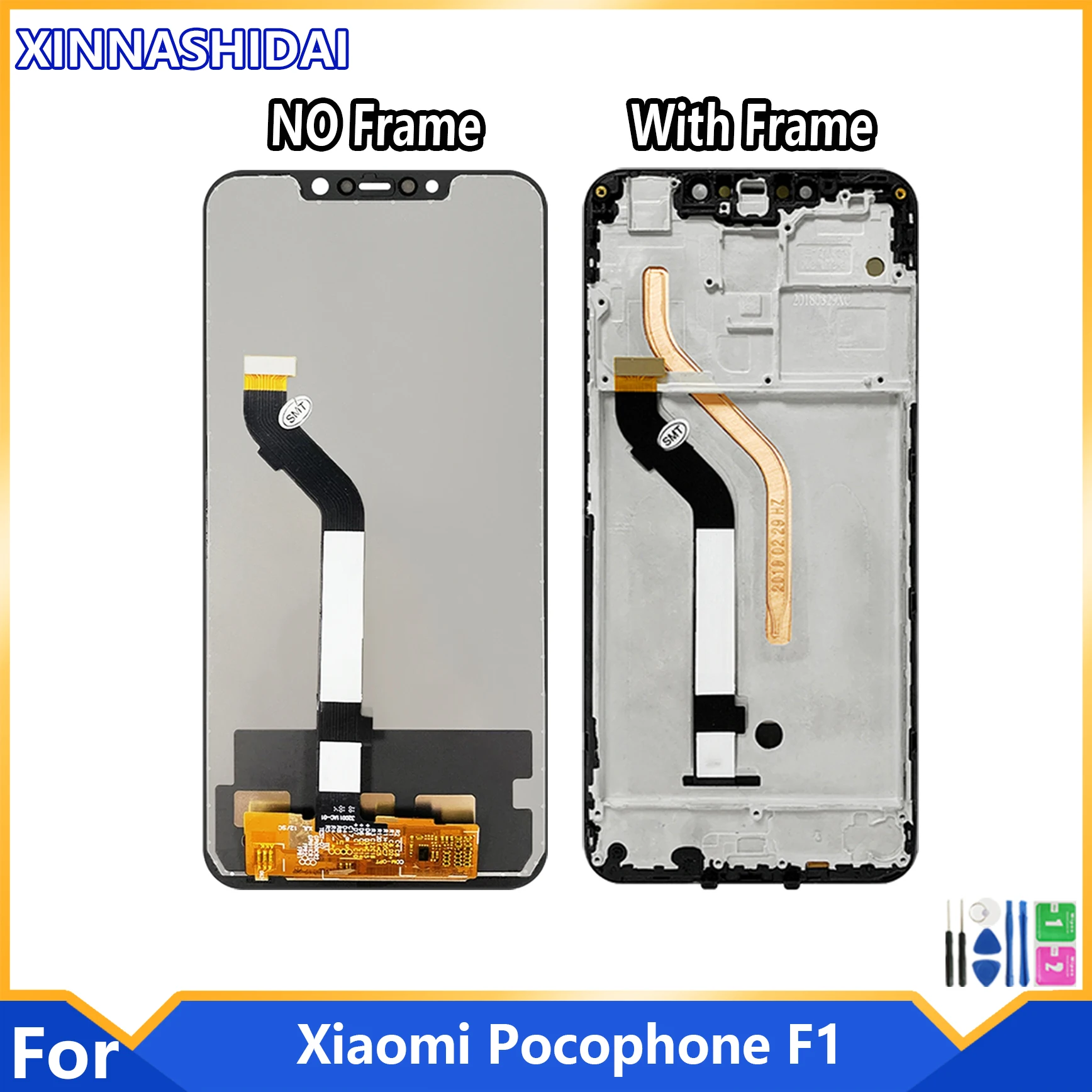 6.18 polegada Lcd Original Para Xiaomi Pocophone F1 Display Lcd Touch Screen Digitador ...