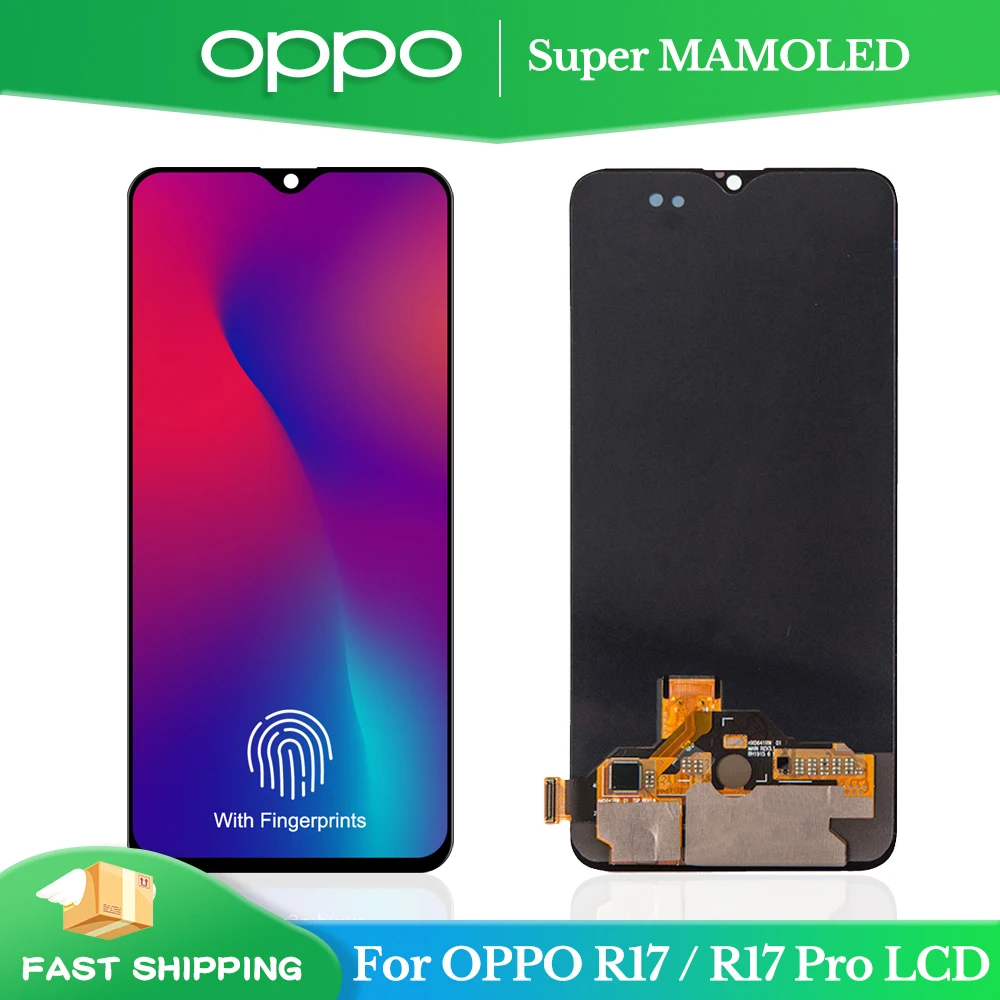 6.4 "OPPO R17 Pro LCD 디스플레이 터치 스크린 디지타이저 어셈블리 교체 용 슈퍼 AMOLED LCD 디스플레이 ...