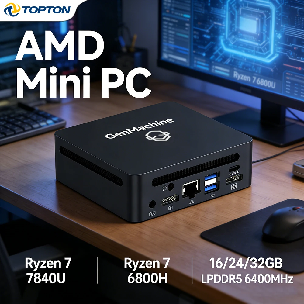 AMD Ryzen 7 Mini PC 7840U/6800U/6800H, 16/24/32GB LPDDR5 6400MHz RAM ...