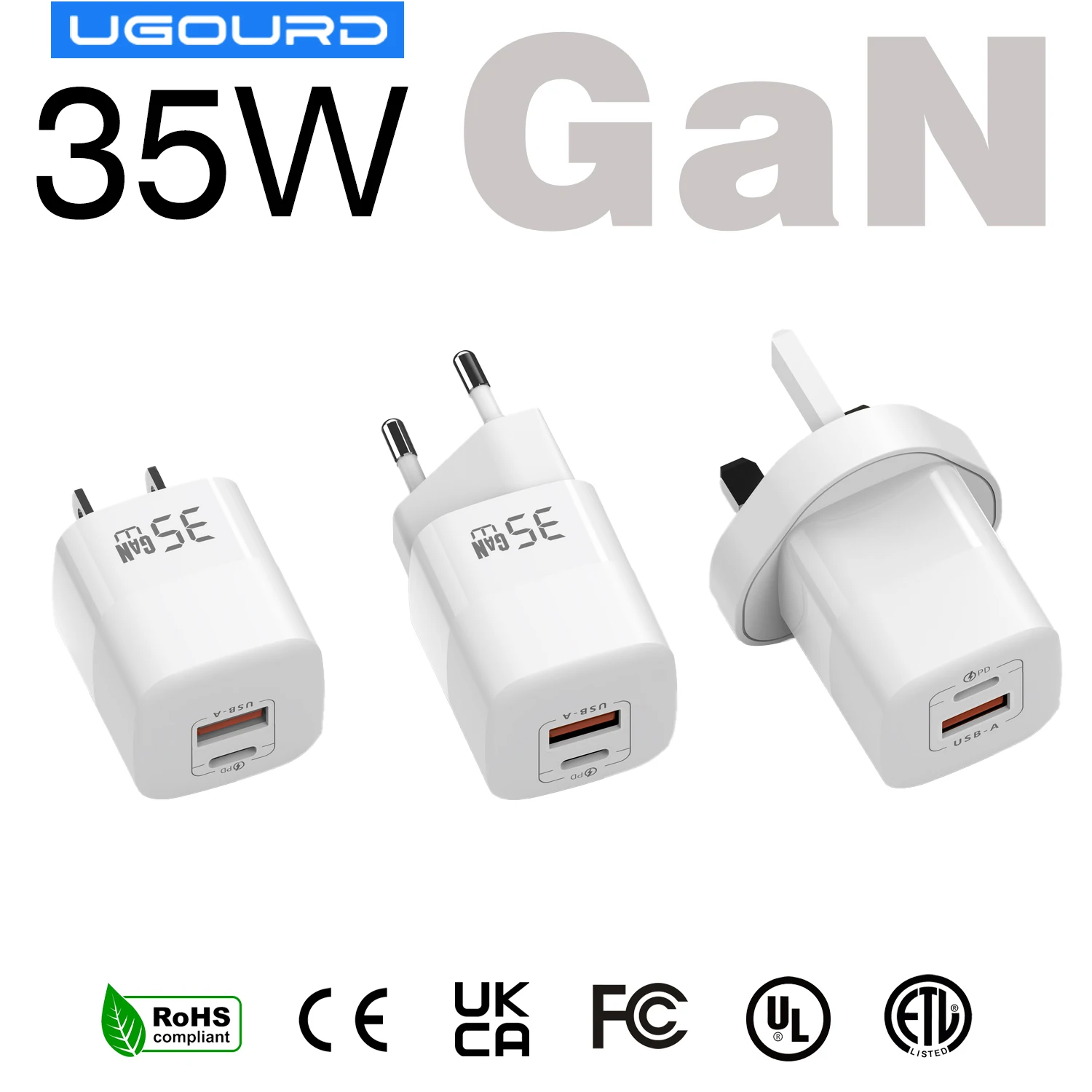 UGOURD-cargador-r-pido-USB-tipo-C-adaptador-de-corriente-de-33W-PD-35W ...