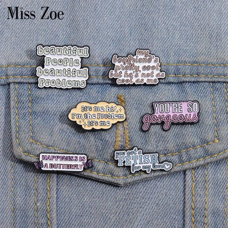 Female-Singer-Lyrics-Enamel-Pins-Custom-Red-Tape-Rose-Fetish-For-My ...