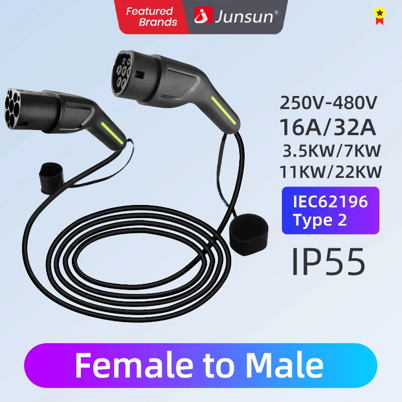 Junsun-EV-Charging-Cable-32A-22KW-Three-Phase-Electric-Vehicle-Cord-for ...