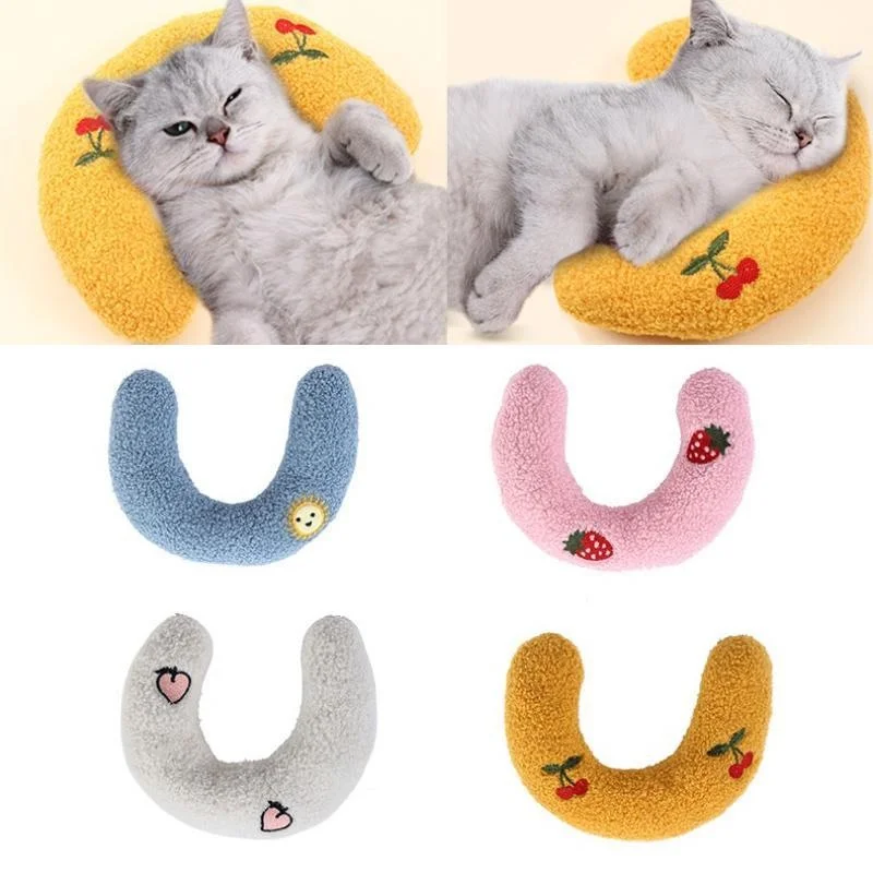 Cat-Pillow-Pet-Cat-Dog-Sleeping-Pillow-Soft-U-shaped-Pillow-Cat-Toy-Pet ...
