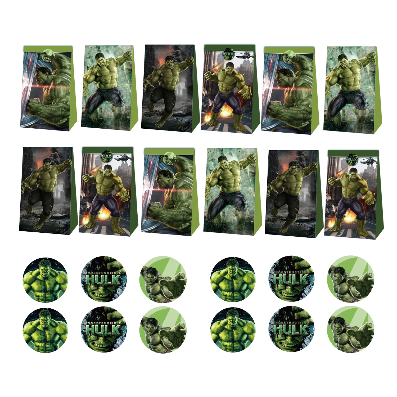 12pcs-Avengers-Theme-Hulk-Gift-Bag-With-Sticker-Candy-Boxes-Hulk ...