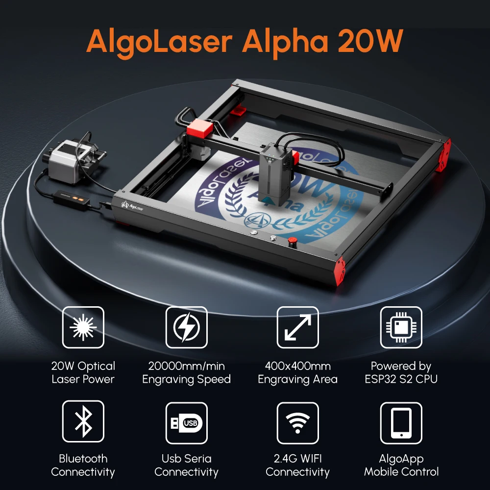 AlgoLaser-Alpha-22W-Laser-Engraver-Cutter-Smart-Air-Pump-APP-Control ...