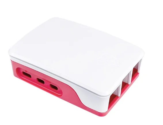 Raspberry Pi 5 5B Case Red White With Cooling Fan Protective Enclosure ...