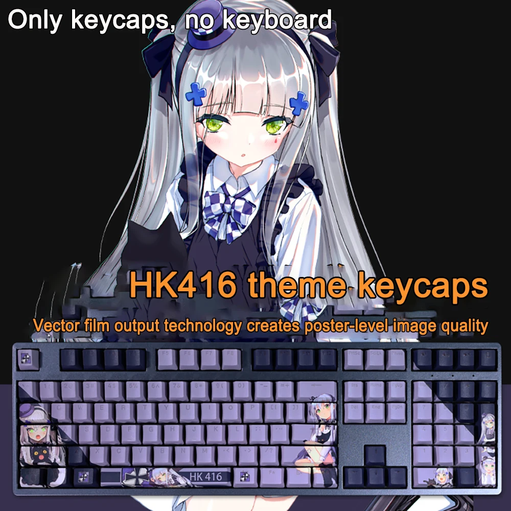 108-Keys-Girls-Frontline-Keycaps-HK416-Keycap-PBT-Dye-Subbed-Cherry ...