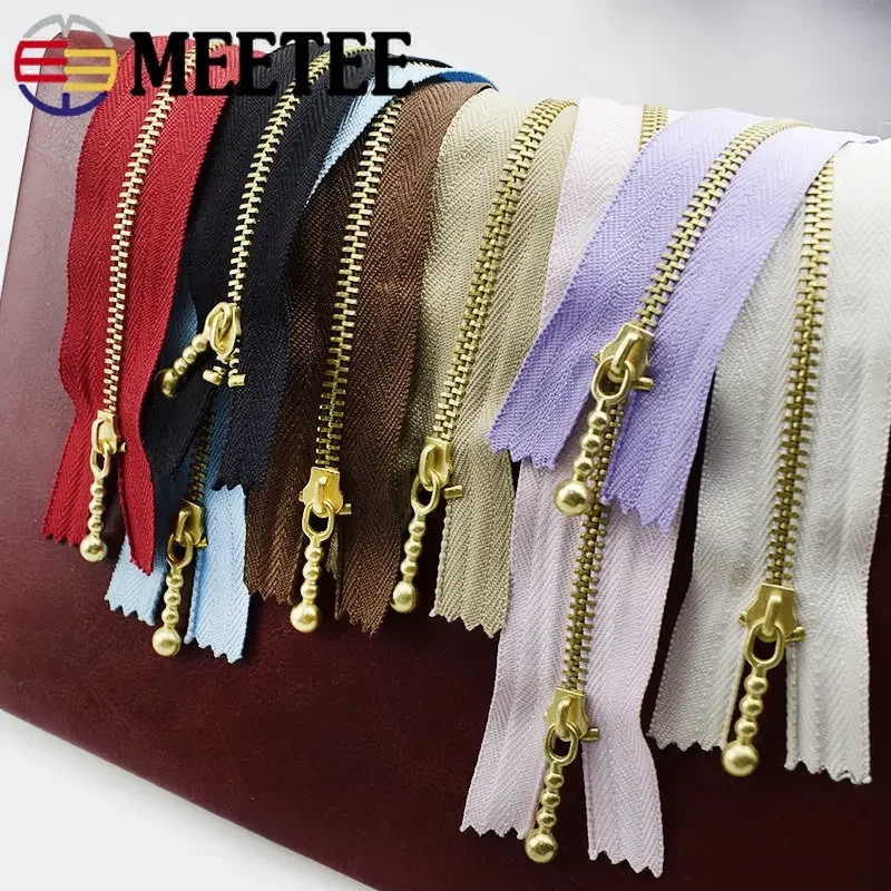 10Pcs-Meetee-3-Gold-Metal-Zipper-12-40cm-Close-end-Zip-for-Sewing-Bags ...
