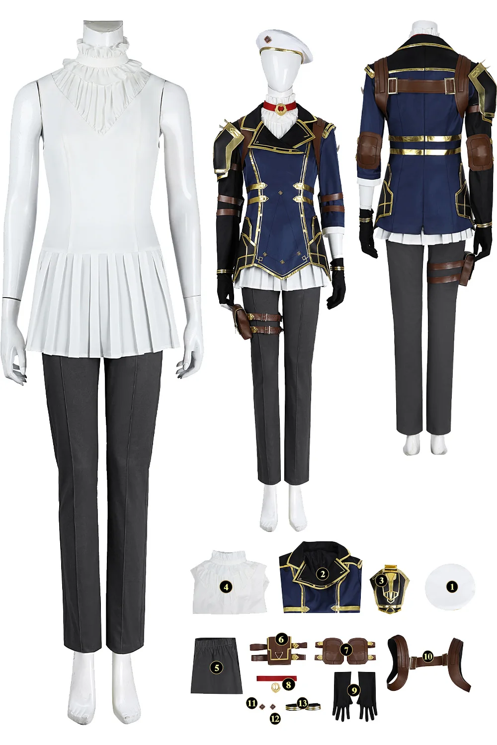 Women-Female-Caitlyn-Cosplay-Kiramman-Costume-Game-LoL-The-Sheriff-Cos ...