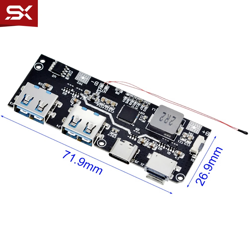 QC4.0 QC3.0 Type-C Micro USB C Mobile Power Bank 18650 Lithium Battery ...