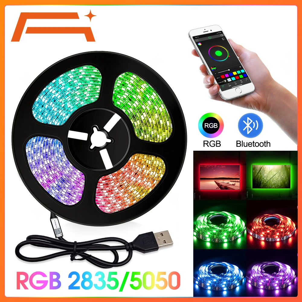 Led Strip Light,5050 Rgb 5v Usb Led Tape,bluetooth App Control Led Tv Backlight,usb Colorful Led ...