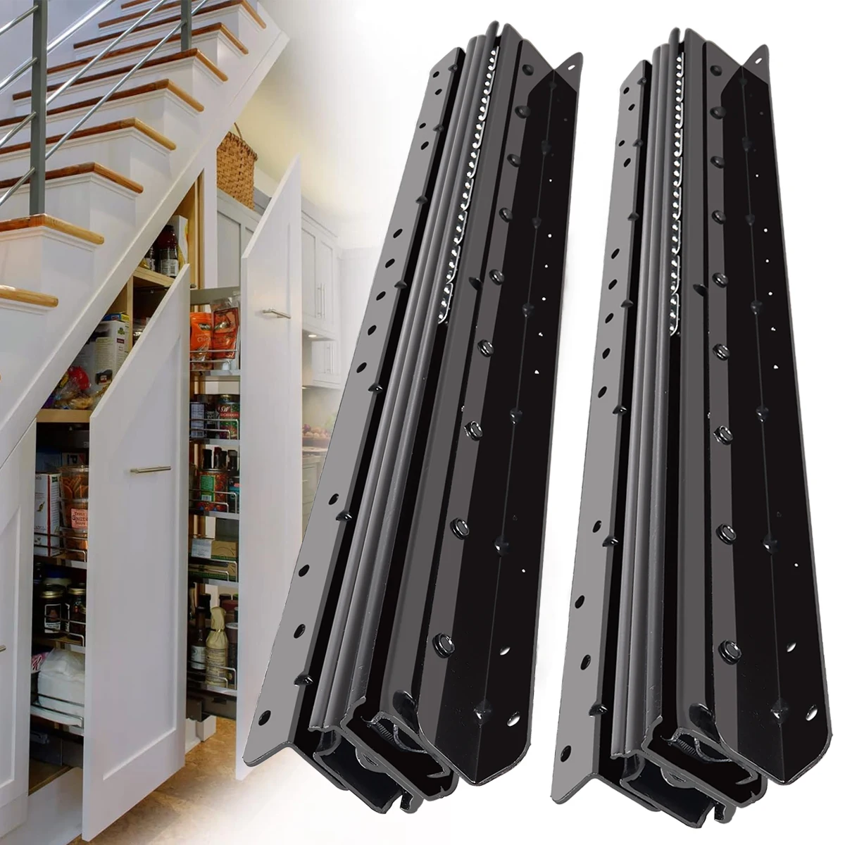 Undermount-Heavy-Duty-Drawer-Slides-Rail-Bottom-Mounted-Full-Extension ...