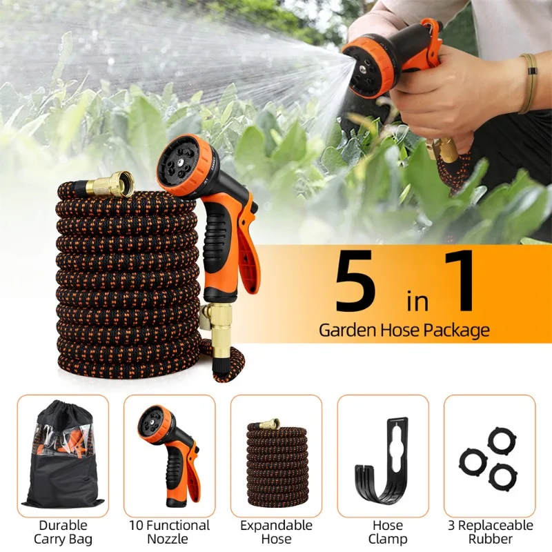 25ft-50ft-75ft-Garden-Water-Hose-Expandable-3-Times-Flexible-Expandable ...
