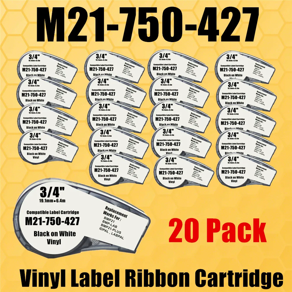 5~20pcs M21 750 427 0.75" Label Compatible BRADY BMP21 PLUS Handheld ...