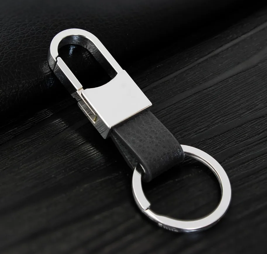 New Design Cool Luxury Manual metal Leather Keychains Key Ring Car Key ...