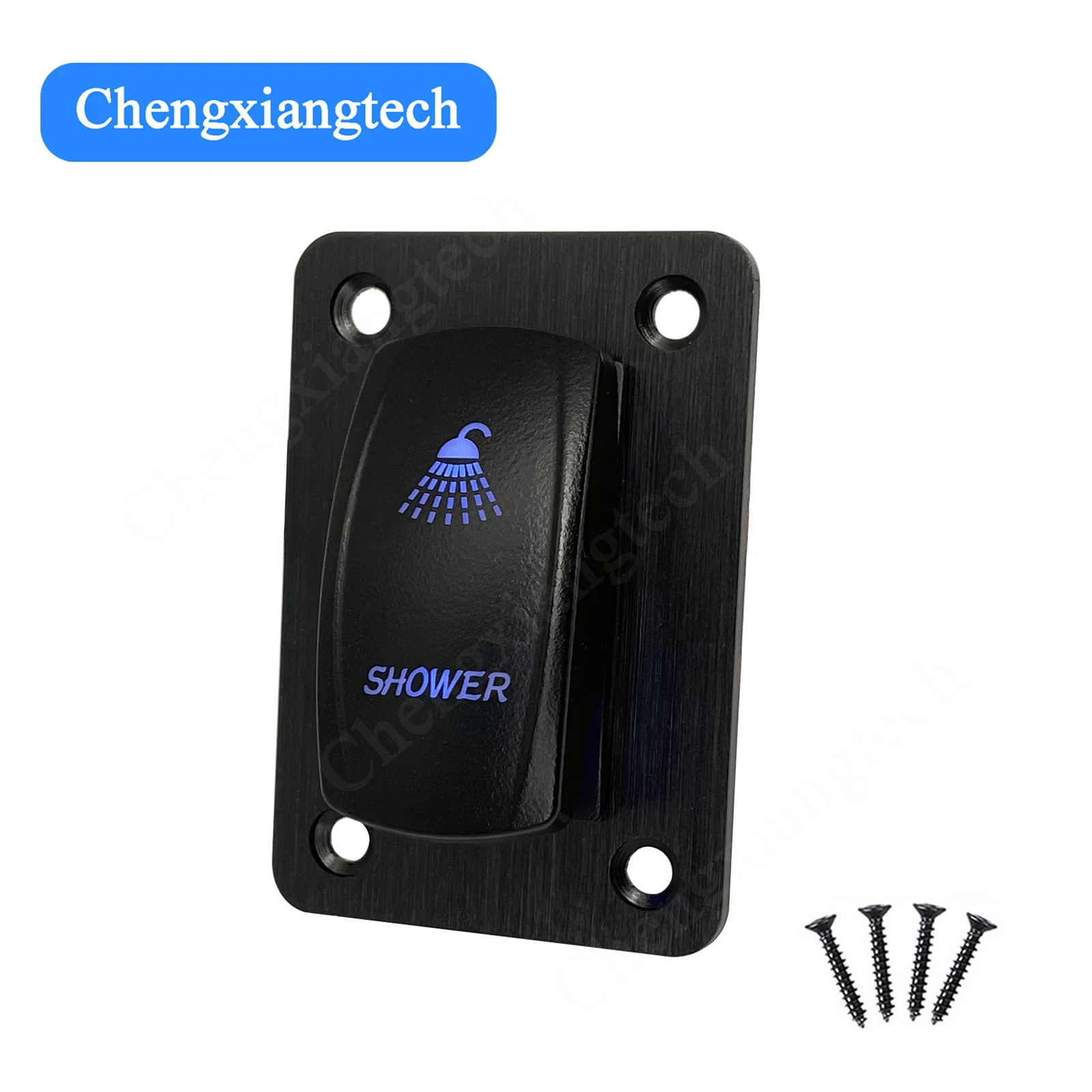 12V-24V-Rocker-Switch-SHOWER-5-Pin-SPST-ON-OFF-Pre-wired-Panel ...