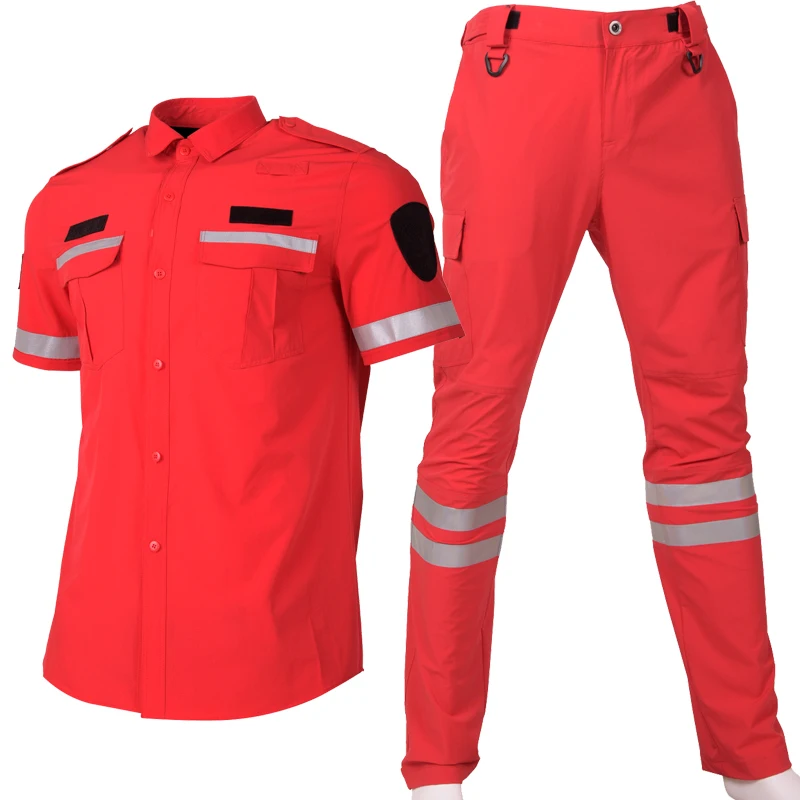 Summer-Slim-Fit-Quick-Dry-Emergency-Rescue-Uniforms-Security-Physical ...