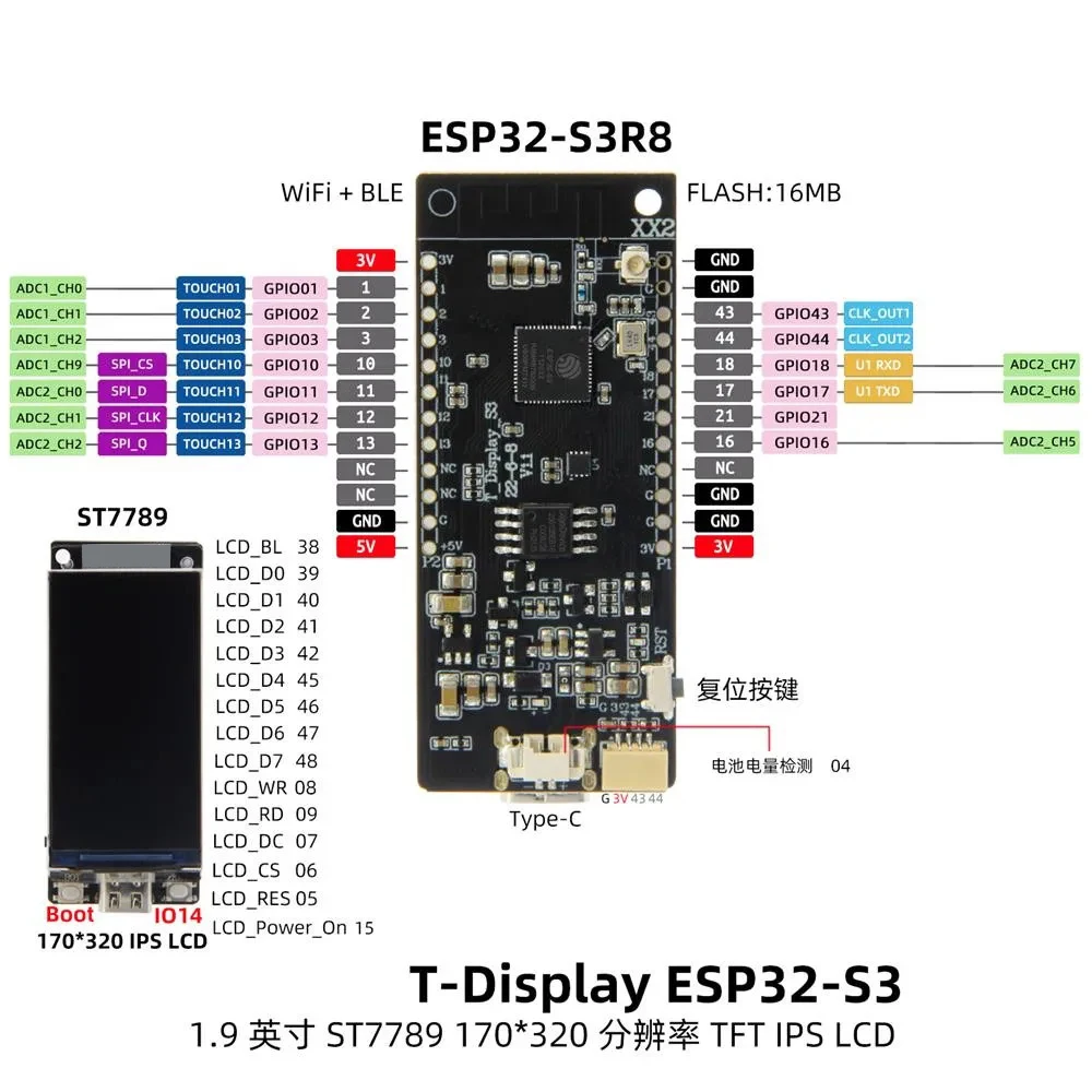 TTGO T-Display ESP32 WiFi And Bluetooth-Compatible Module | AliExpress
