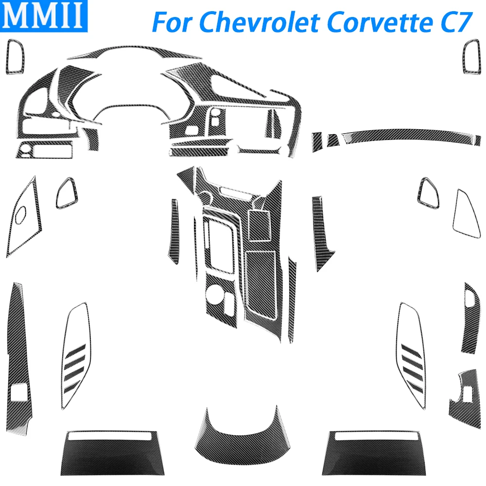 For-Chevrolet-Corvette-C7-2014-19-Carbon-Fiber-Gear-Shift-Air-Outlet ...