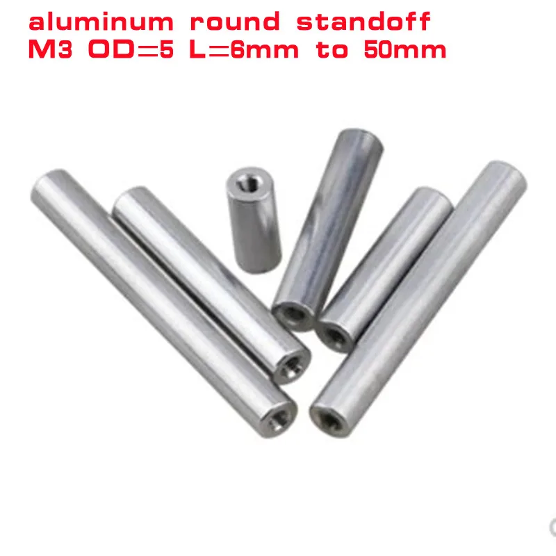 5-10pcs-aluminum-spacer-M3-Round-Aluminum-Standoff-rods-For-RC ...