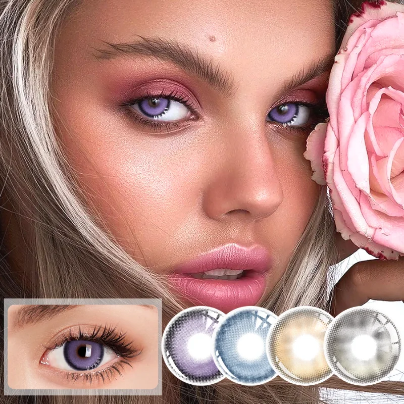 UYAAI 2Pcs/Pair Color Contact Lenses For Eyes New High Gloss Contact ...